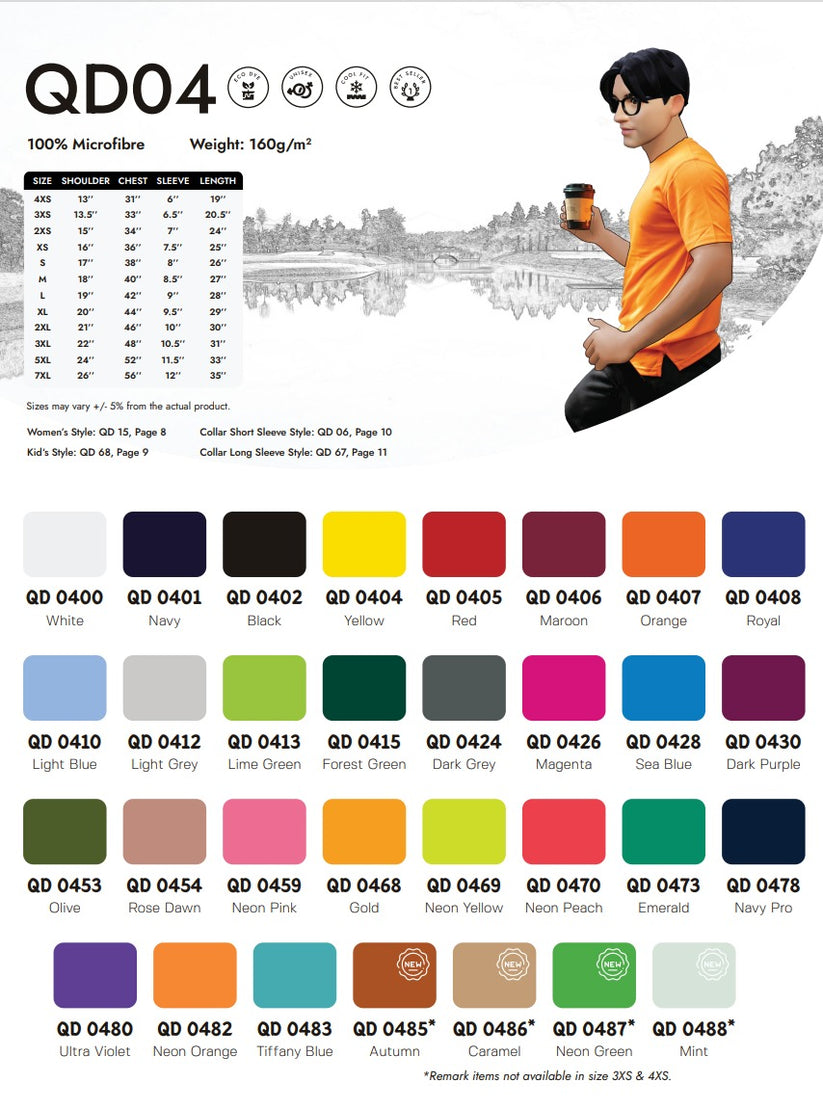 Dri-fit Short Sleeve Round Neck (QD04) – My Store